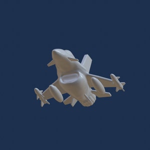Cartoon Fighter Jet, Airplane STL, 3D STL File for 3D Printer, Original ...