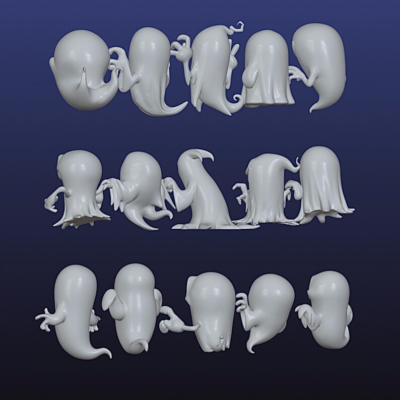 Halloween Ghosts STL - 15 Pack of Unique Ghosts With Personality for ...