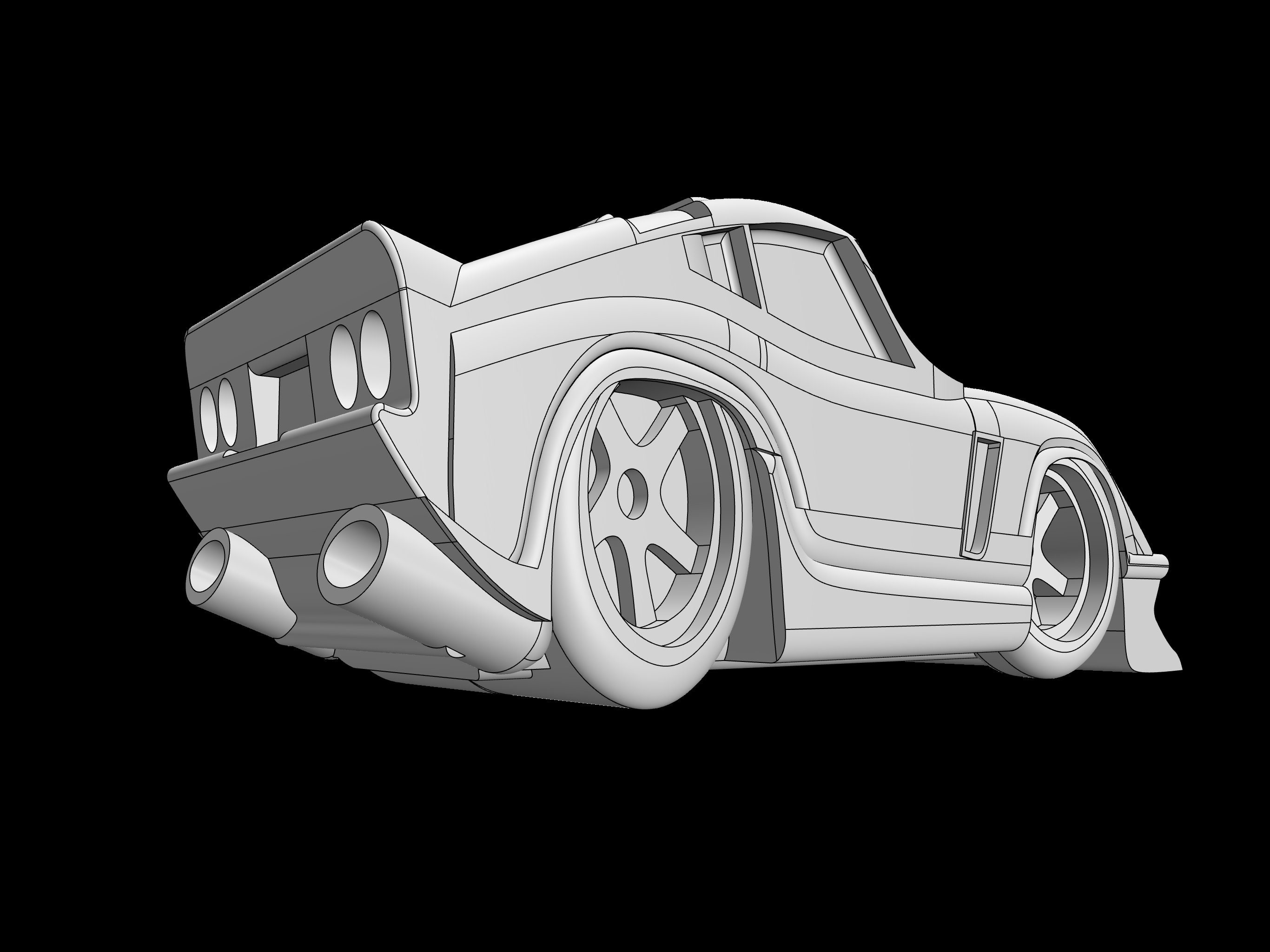 Sports Car, Cartoon Sports Car STL, 3D Asset, 3D Digital File for 3D ...