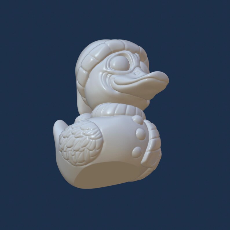Winter Christmas Duck STL, 3D Digital File for 3D Printing, Rubber ...