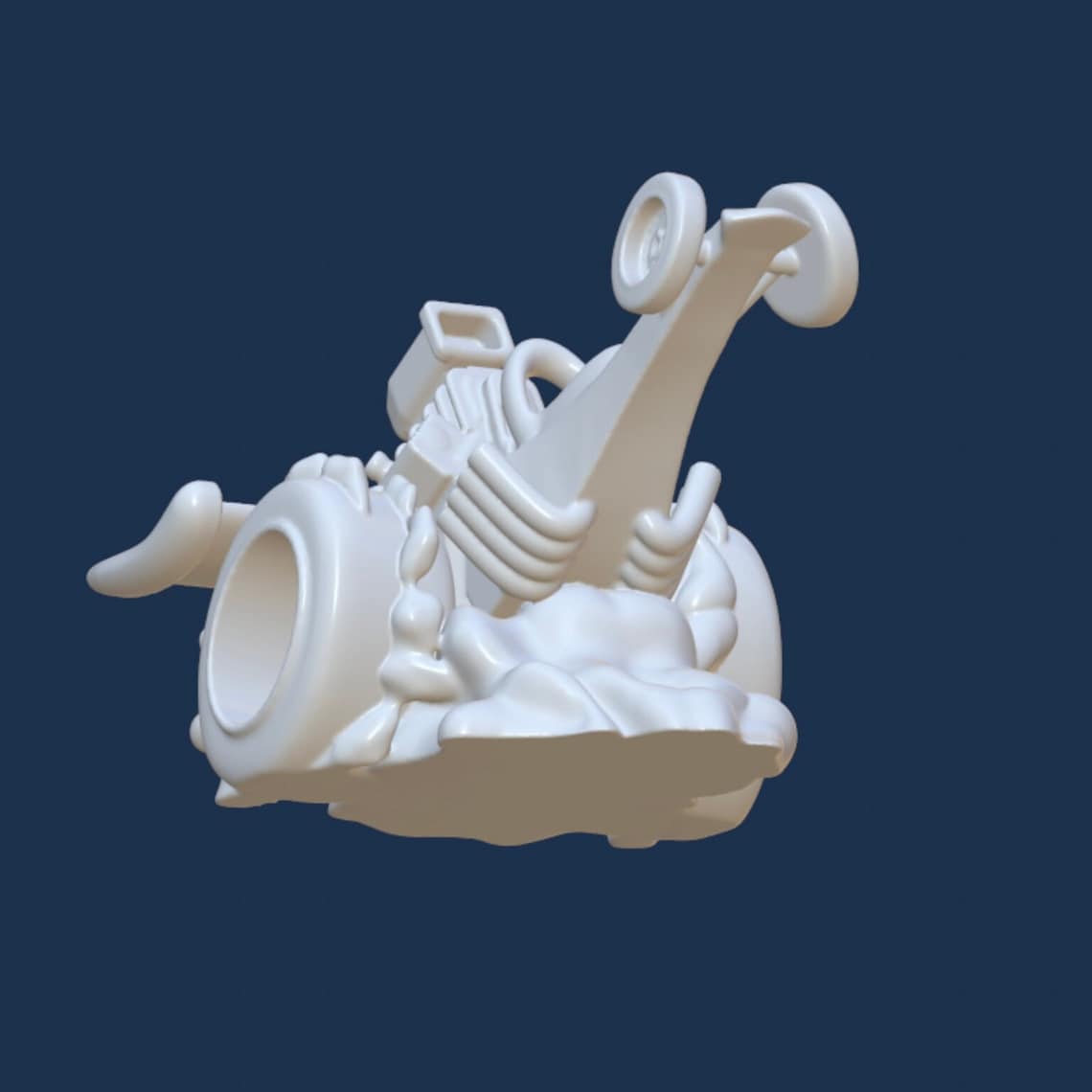 Dragster STL, Cartoon Dragster With V8 and Smoking Tires, 3D STL File ...