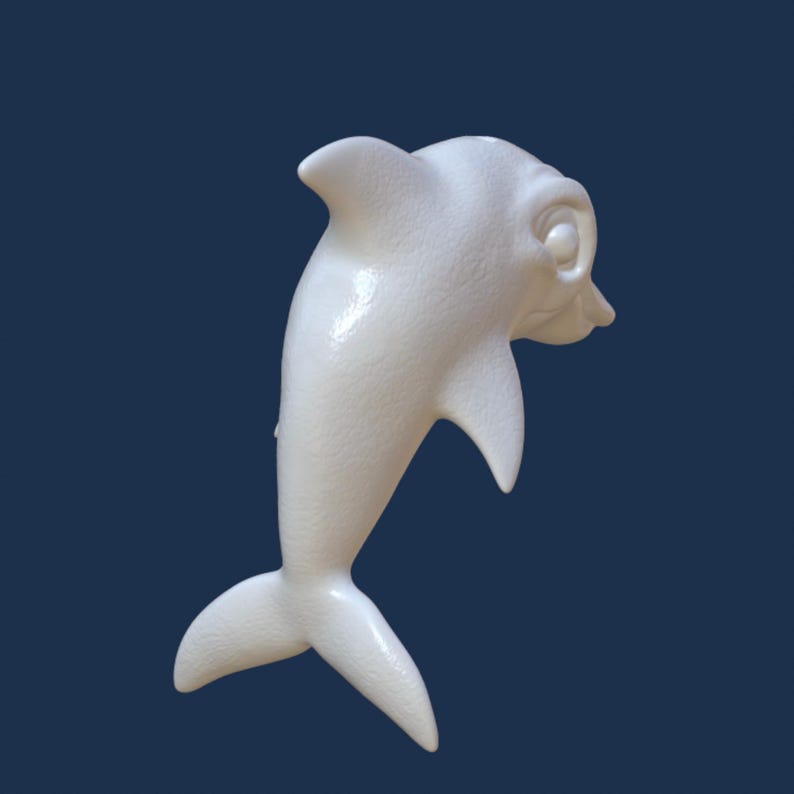 Cute Dolphin STL, 3D Digital File for 3D Printer, Porpoise, Dolphin ...