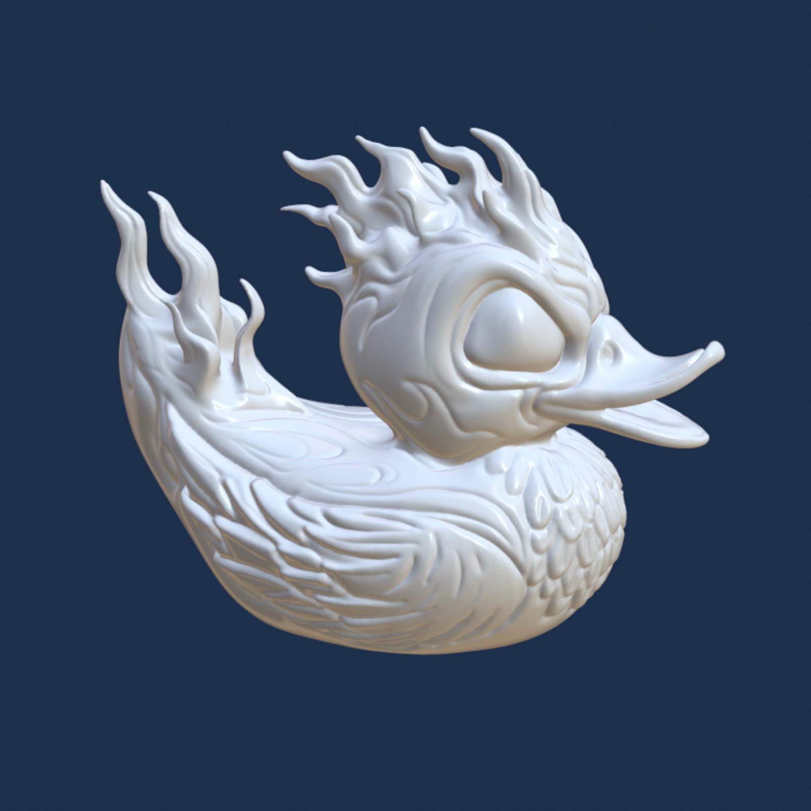 Fire Duck STL, 3D Digital File for 3D Printer, Rubber Ducky, Fire Ducky ...