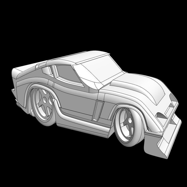 Sports Car, Cartoon Sports Car STL, 3D Asset, 3D Digital File for 3D ...