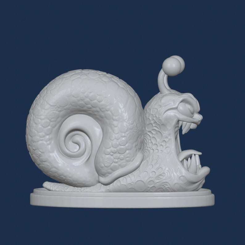 Crazy Snail STL, 3D Digital File for 3D Printing, Snail Fantasy ...