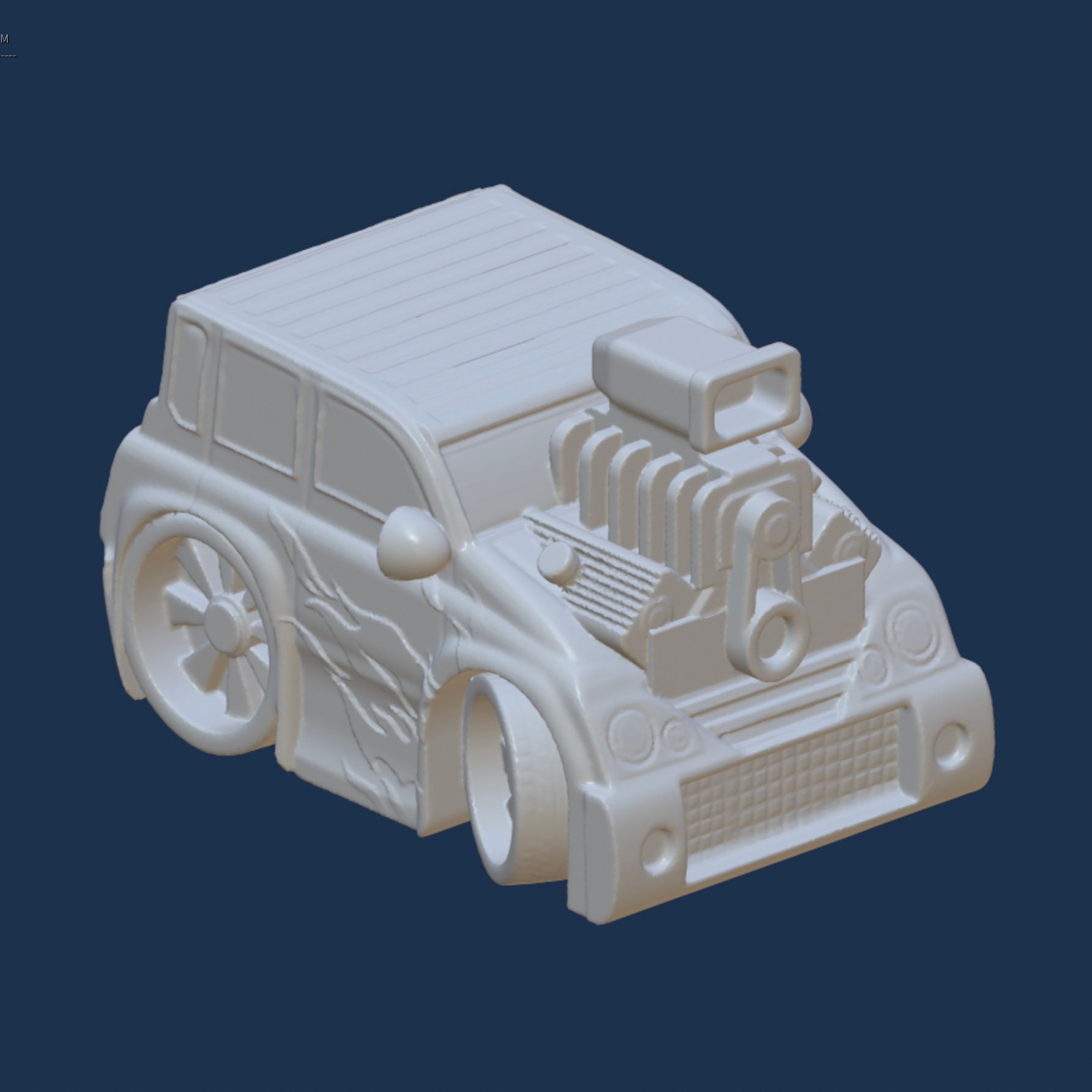 Hot Rod SUV, Cartoon SUV, 3D STL File for 3D Printing, Original Design ...