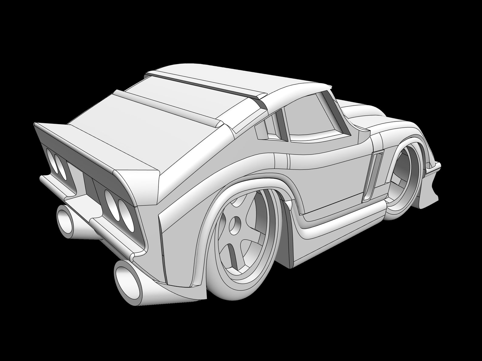 Sports Car, Cartoon Sports Car STL, 3D Asset, 3D Digital File for 3D ...