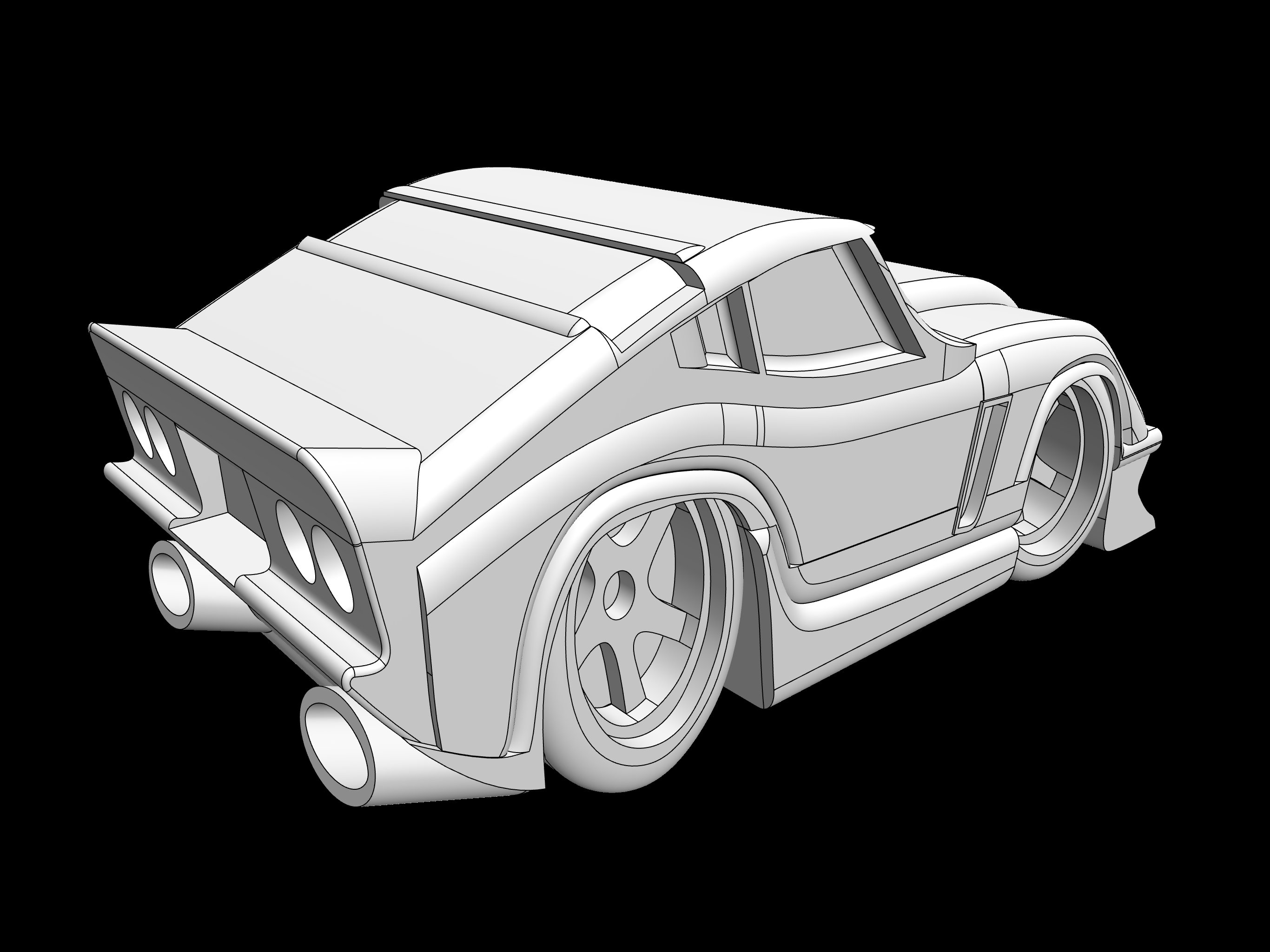 Sports Car, Cartoon Sports Car STL, 3D Asset, 3D Digital File for 3D ...