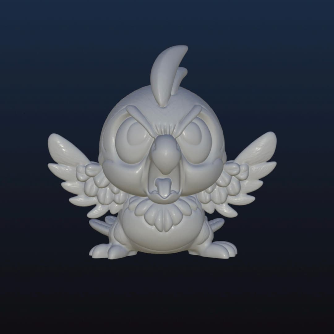 Cute Parrot STL, 3D Digital File for 3D Printing, Parrot, Chibi, Cute ...