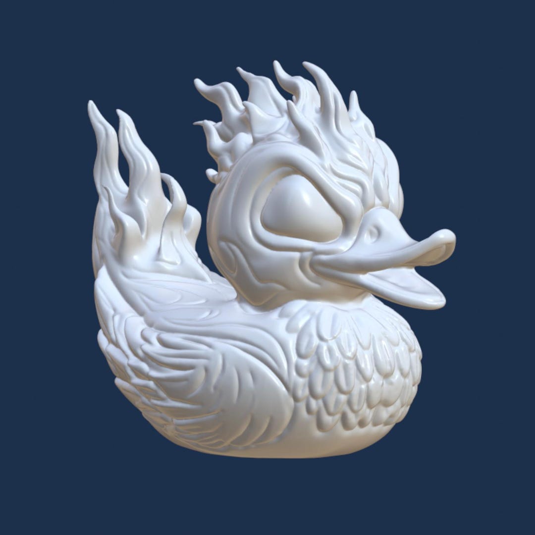 Fire Duck STL, 3D Digital File for 3D Printer, Rubber Ducky, Fire Ducky ...