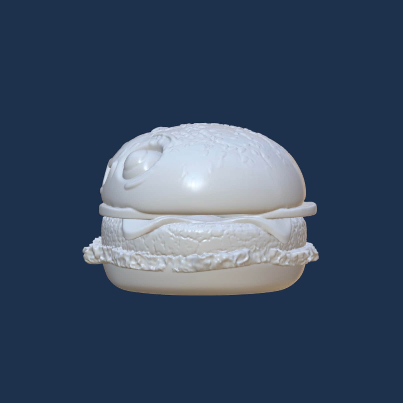 Cute Cheeseburger, STL File, 3D Digital File for 3D Printing, Happy ...