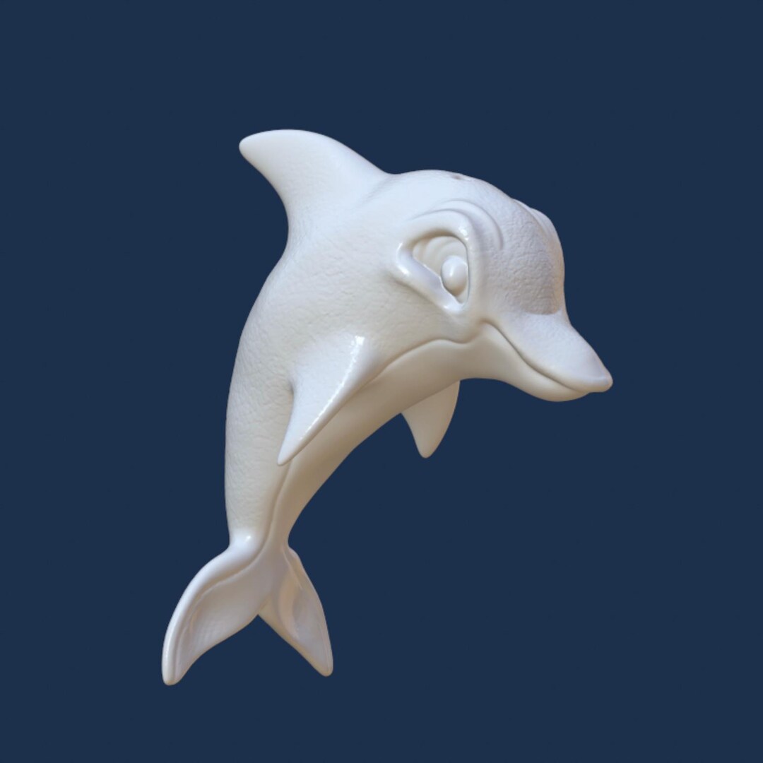 Cute Dolphin STL, 3D Digital File for 3D Printer, Porpoise, Dolphin ...