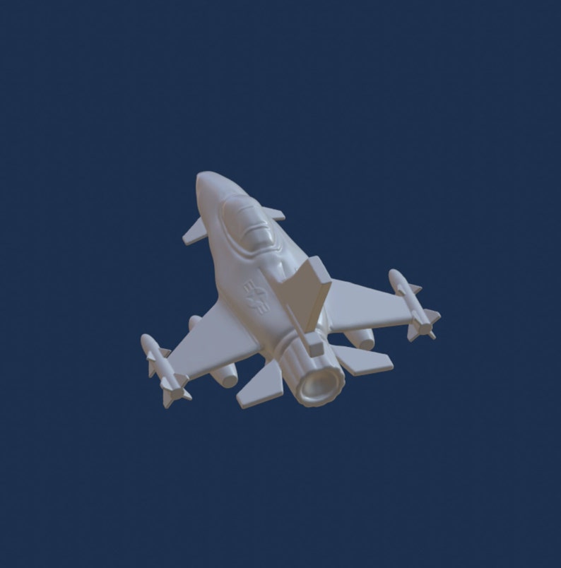 Cartoon Fighter Jet, Airplane STL, 3D STL File for 3D Printer, Original ...