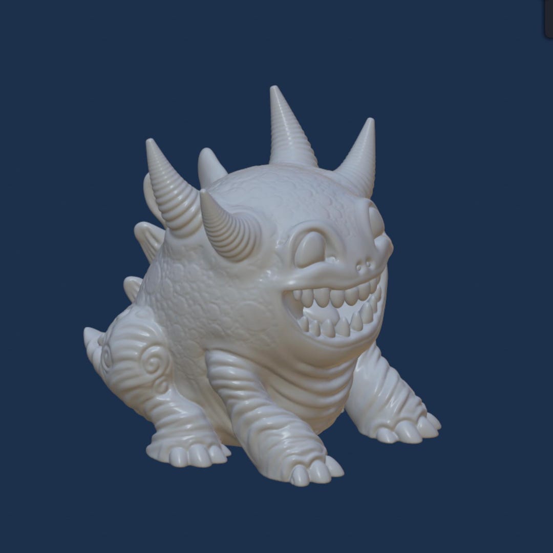 Cute Creature STL, 3D Digital File for 3D Printer, Whimsical Creature ...