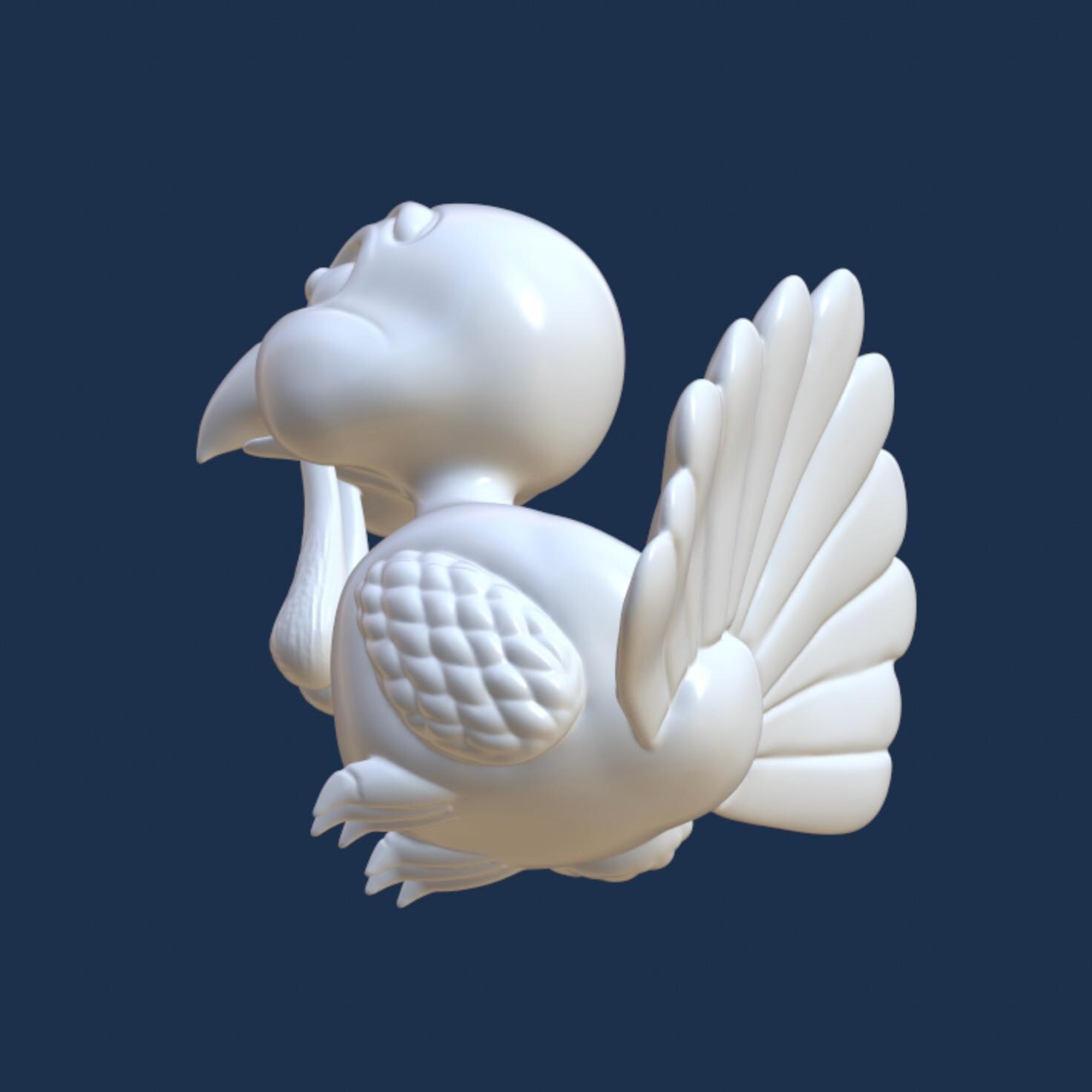 Cute Turkey STL, 3D Digital File for 3D Printing, Turkey, Thanksgiving ...
