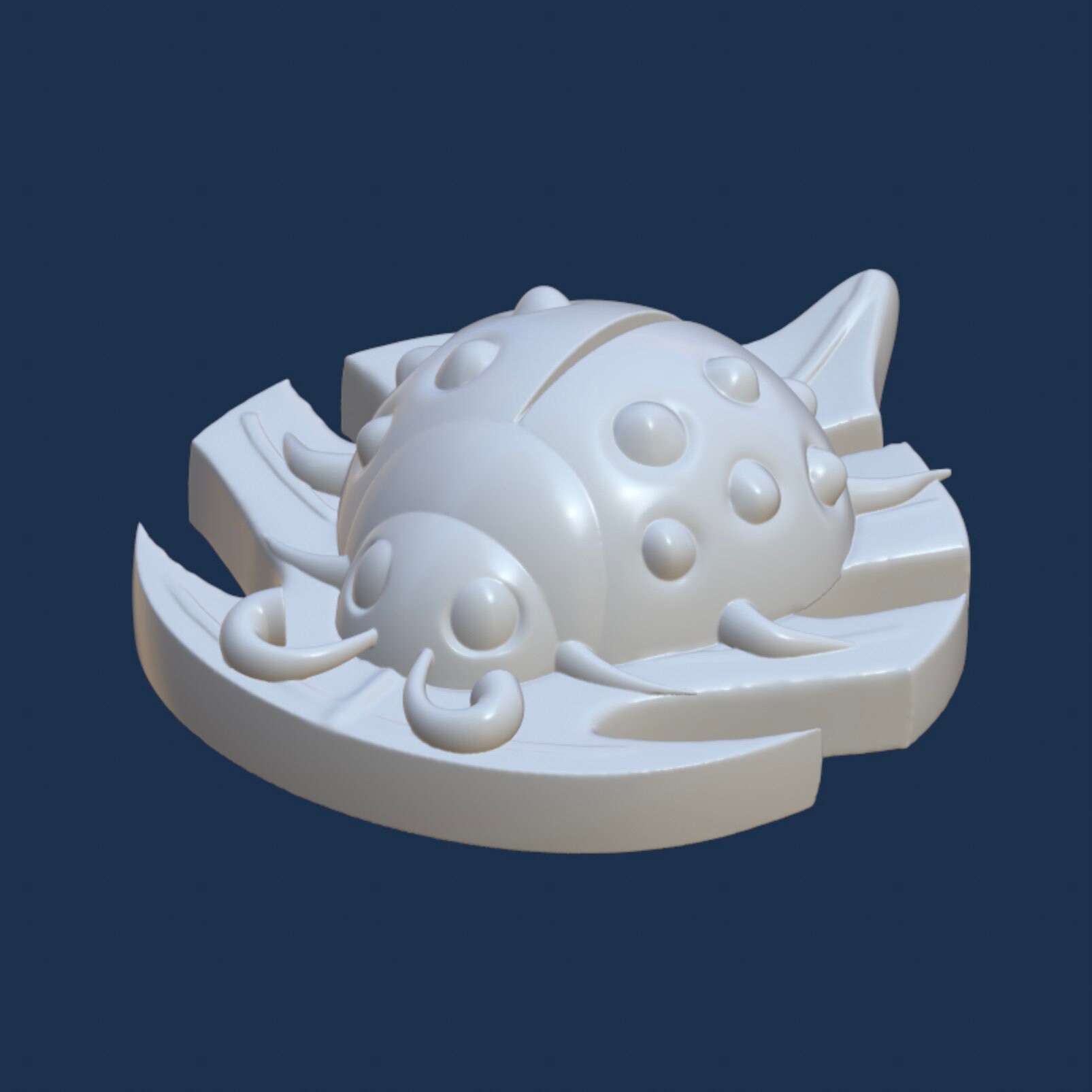 Lady Bug on Leaf, STL File for 3D Printing, Cute Lady Bug, Bug on Leaf ...