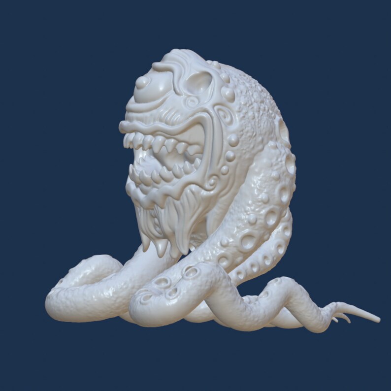 Tentacle Creature, STL File for 3D Printing, Monster, Creature, Horror ...