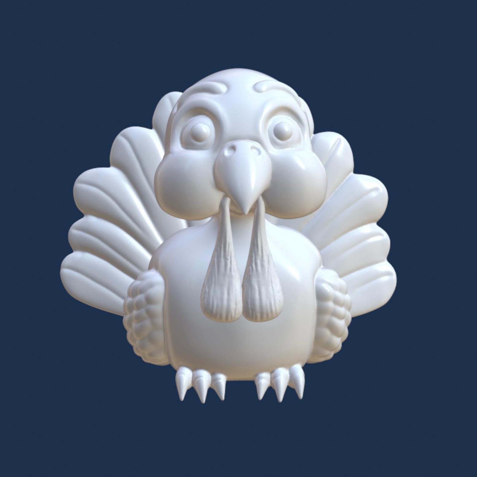Cute Turkey STL, 3D Digital File for 3D Printing, Turkey, Thanksgiving ...