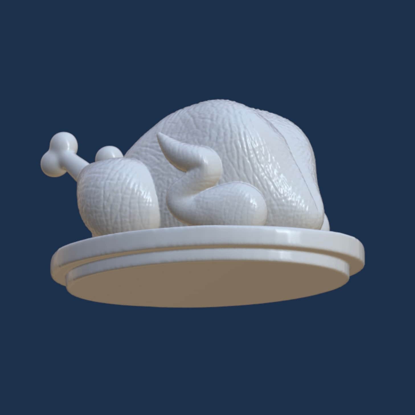 Turkey on a Plate, STL File for 3D Printing, Turkey, Thanksgiving ...