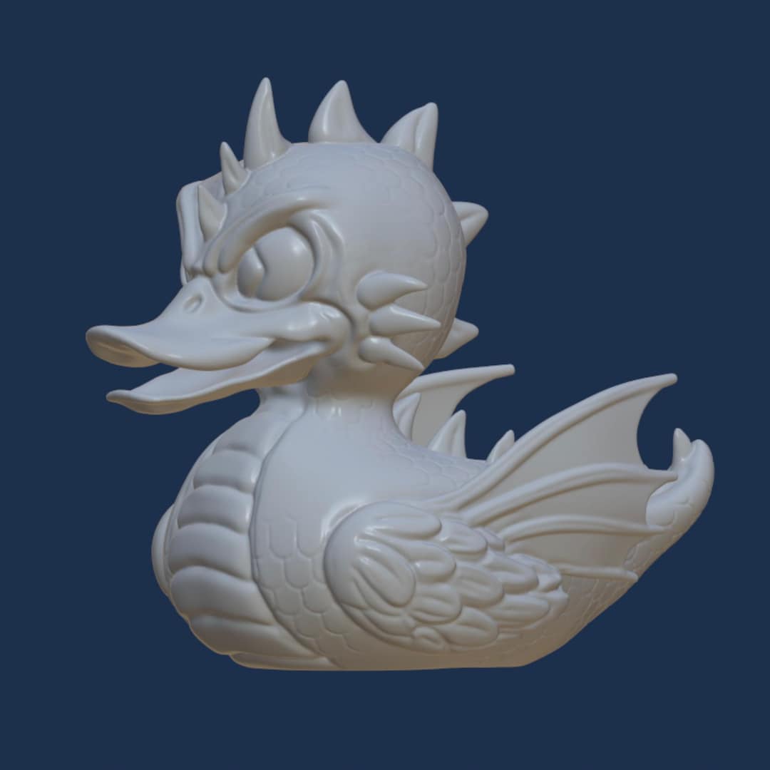Dragon Duck STL, 3D Digital File for 3D Printer, Rubber Ducky, Dragon Ducky, Rubber Duck With ...