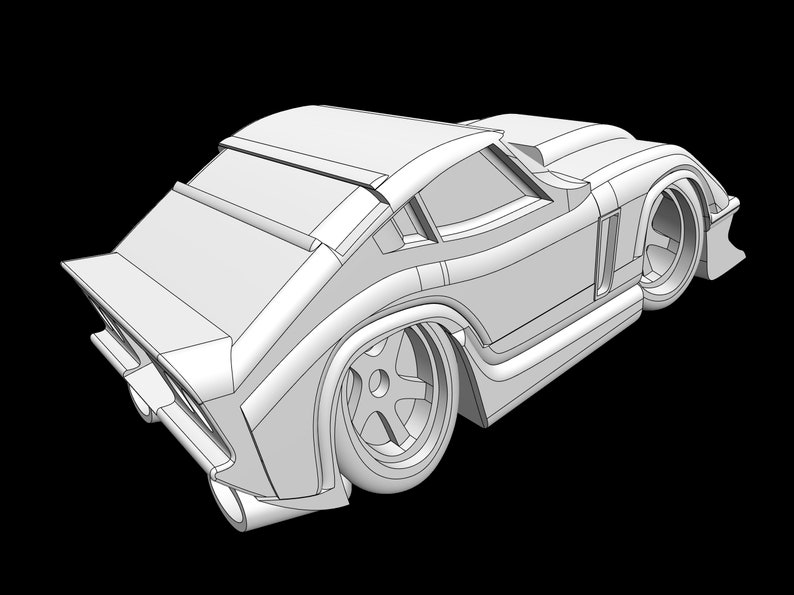 Sports Car, Cartoon Sports Car STL, 3D Asset, 3D Digital File for 3D ...