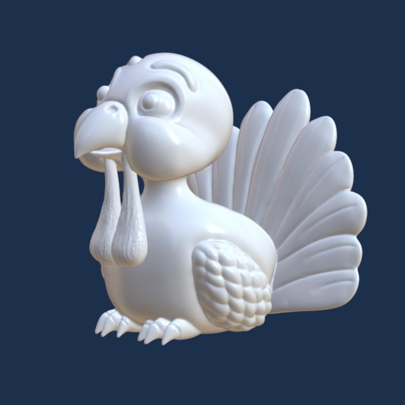 Cute Turkey STL, 3D Digital File for 3D Printing, Turkey, Thanksgiving ...
