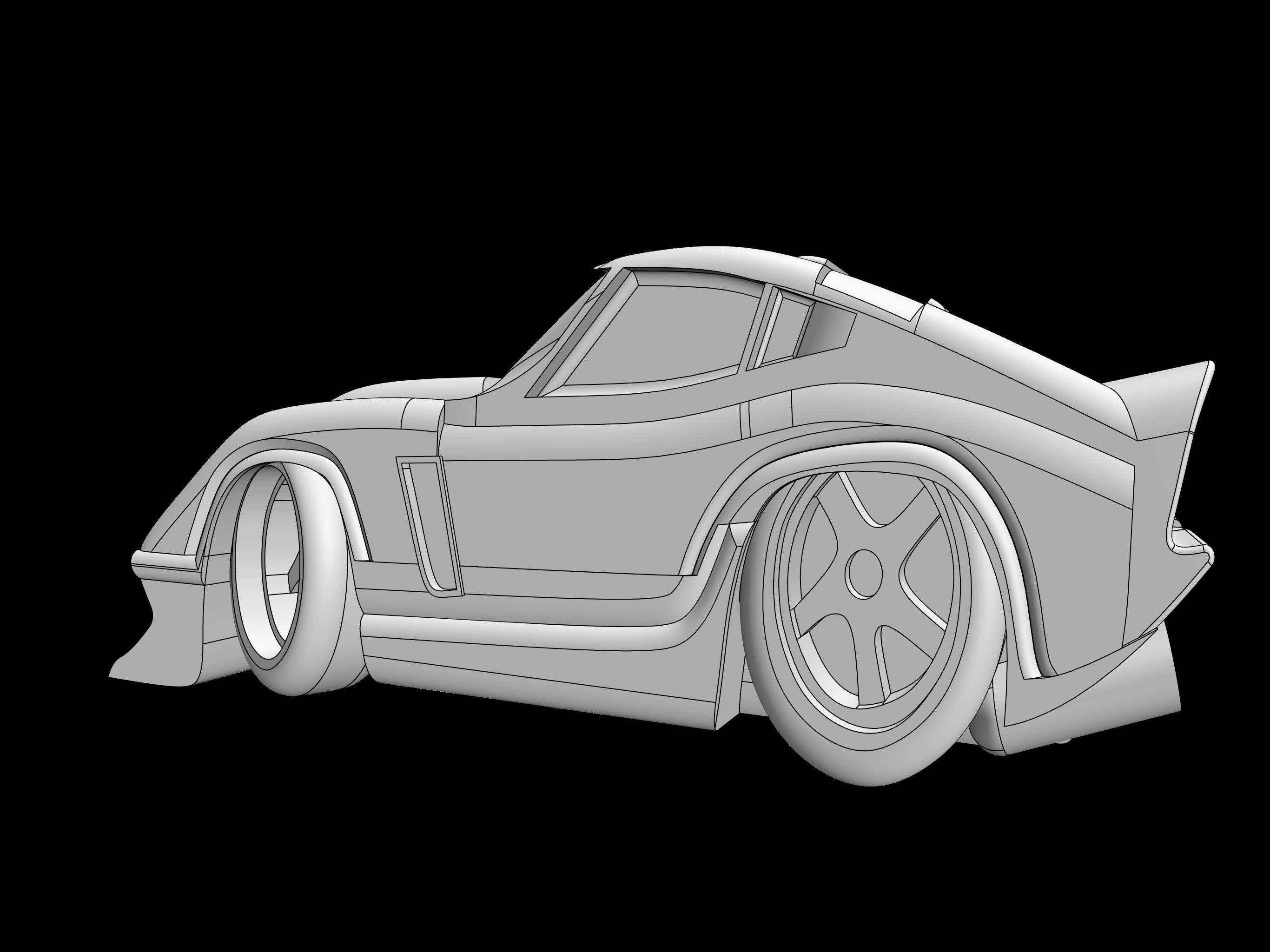 Sports Car, Cartoon Sports Car STL, 3D Asset, 3D Digital File for 3D ...