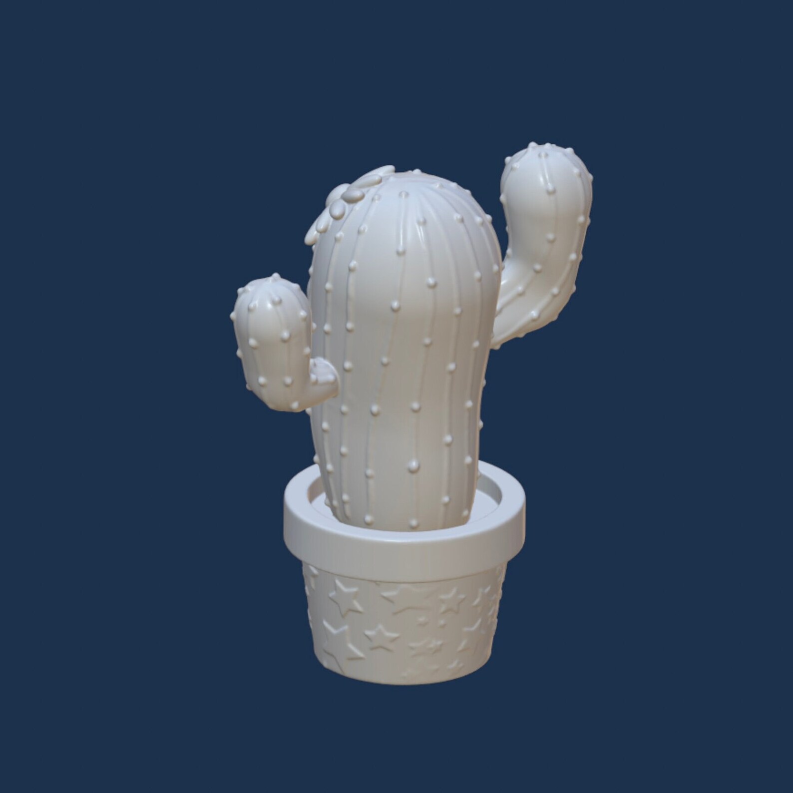 Cactus STL, Happy Cartoon Cactus, 3D STL Digital File for 3D Printing ...
