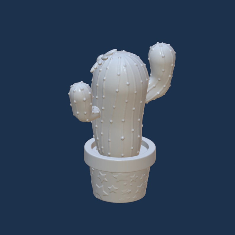 Cactus STL, Happy Cartoon Cactus, 3D STL Digital File for 3D Printing ...