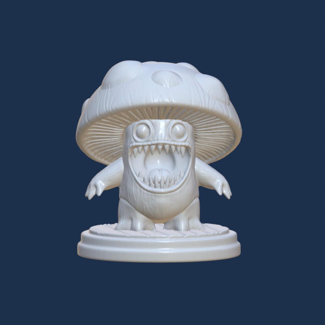 Mushroom Creature STL, 3D Digital File for 3D Printing, Mushroom ...