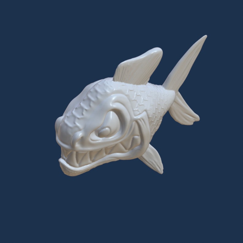 Monster Fish, STL File for 3D Printing, Monster Fish, Piranha, 3D ...