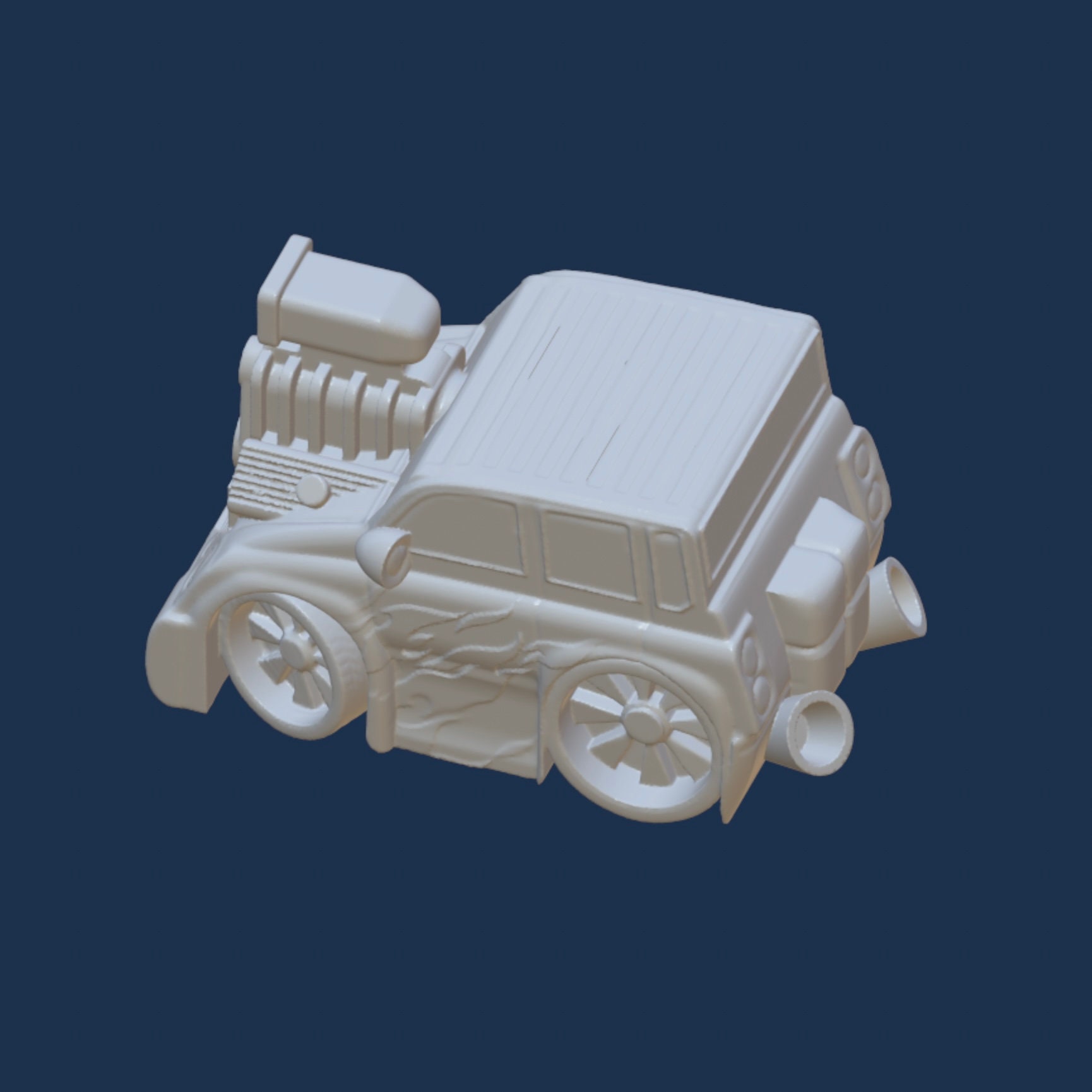 Hot Rod SUV, Cartoon SUV, 3D STL File for 3D Printing, Original Design ...
