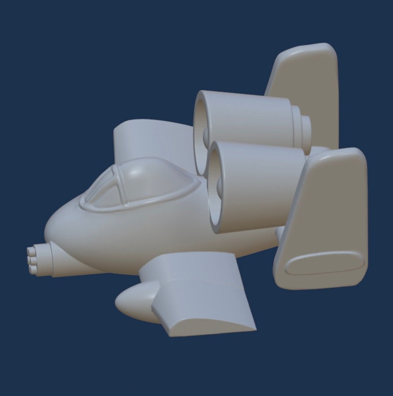 A10 Warthog, Cartoon Plane, 3D STL File for 3D Printer, Original Design ...