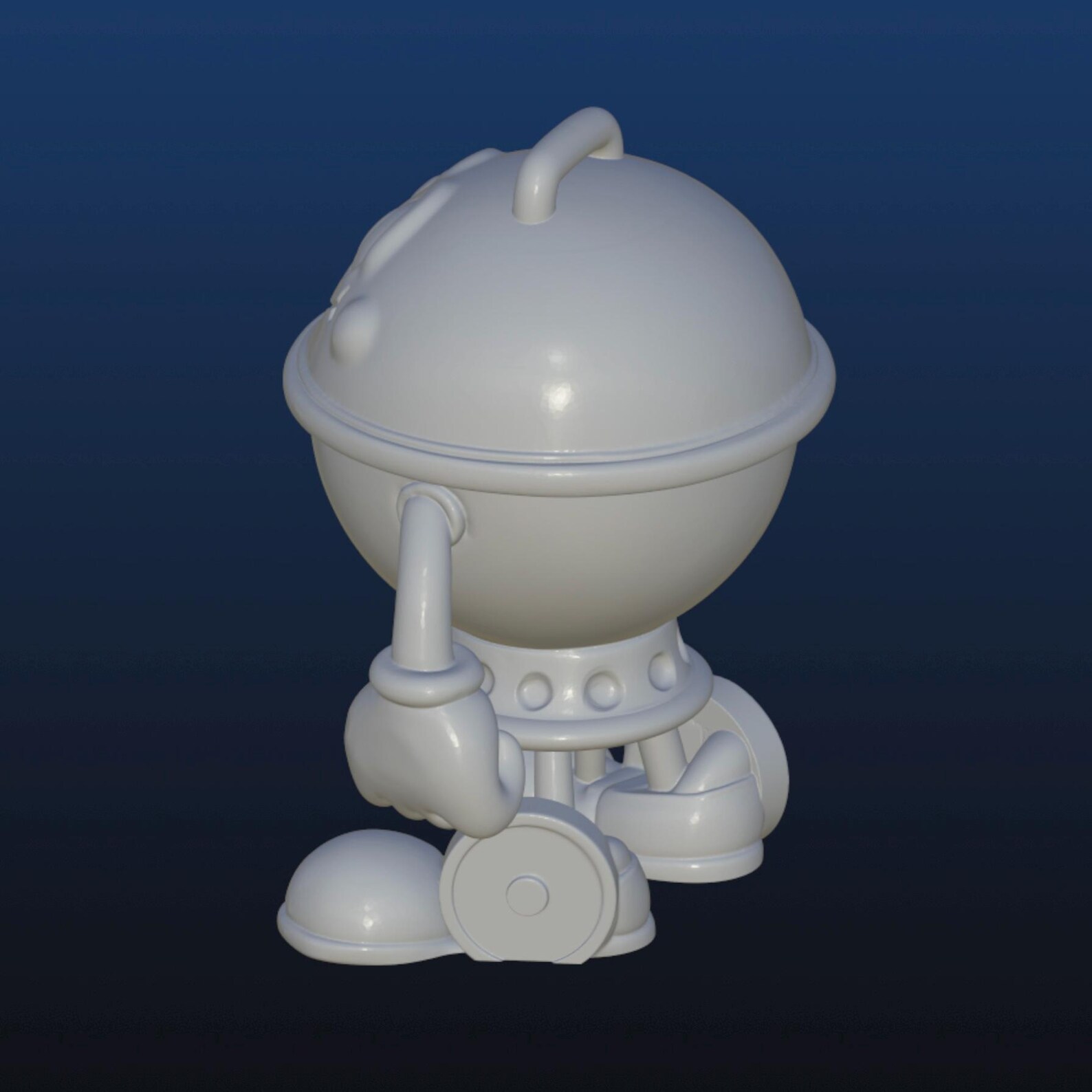 Weber Style Grill Character STL, 3D Digital File for 3D Printing, BBQ ...