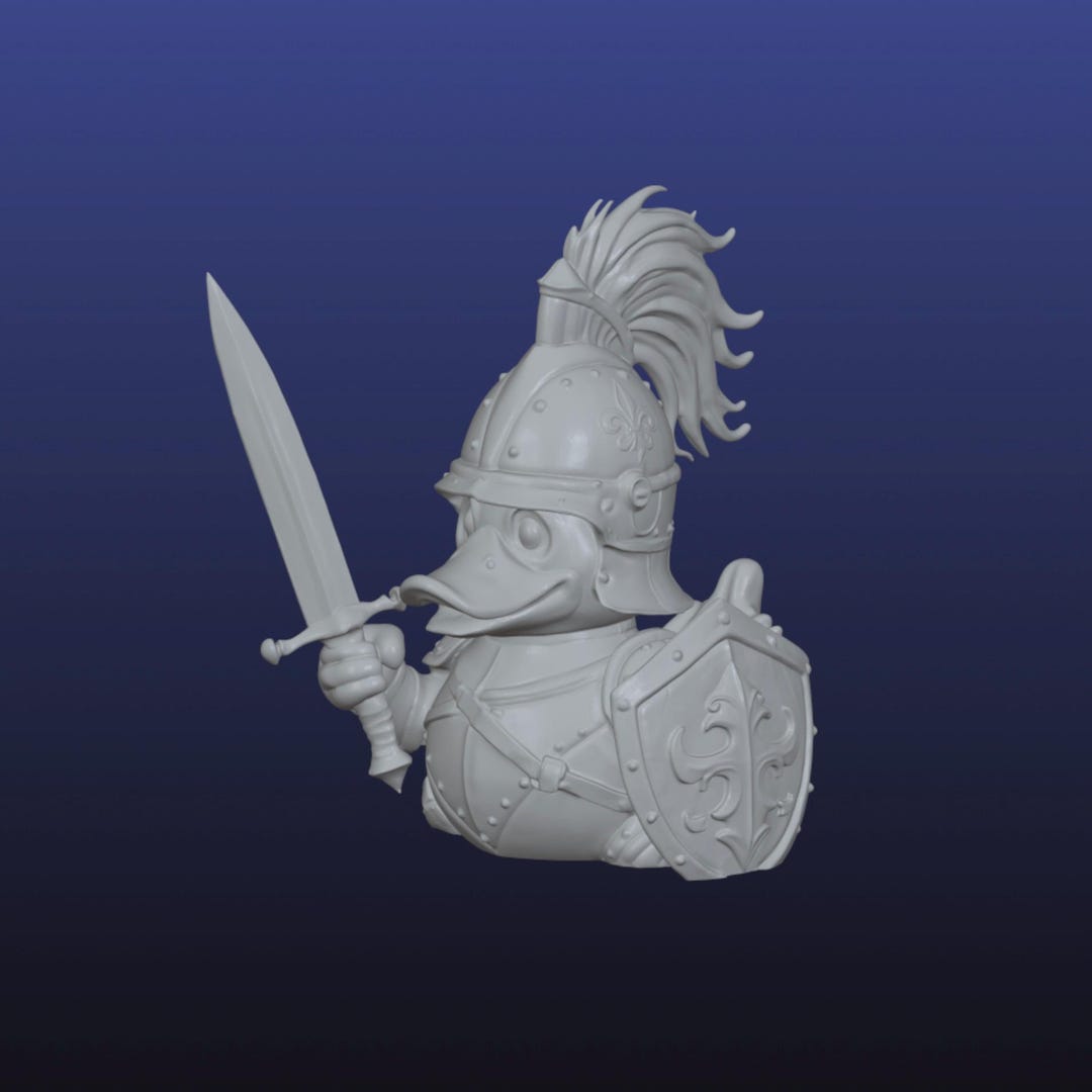 Medieval Knight Rubber Duck STL, 3D Digital File for 3d Printing ...
