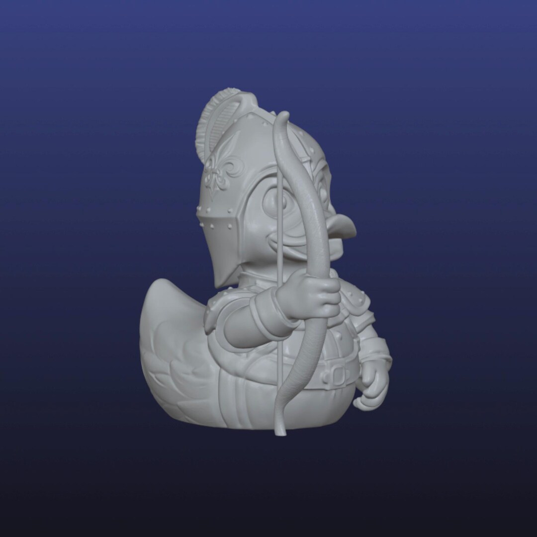 Medieval Archer Rubber Duck STL, 3D Digital File for 3d Printing ...