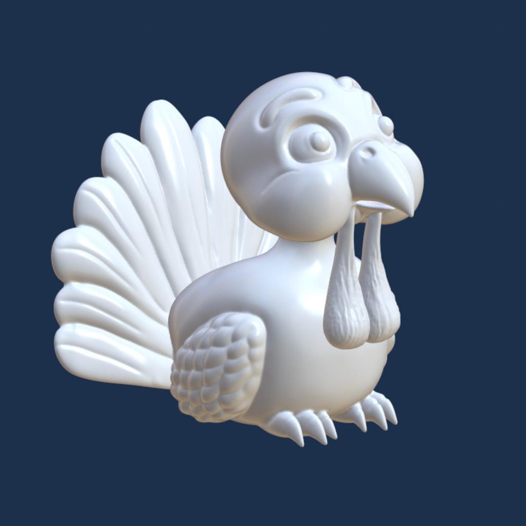 Cute Turkey STL, 3D Digital File for 3D Printing, Turkey, Thanksgiving ...