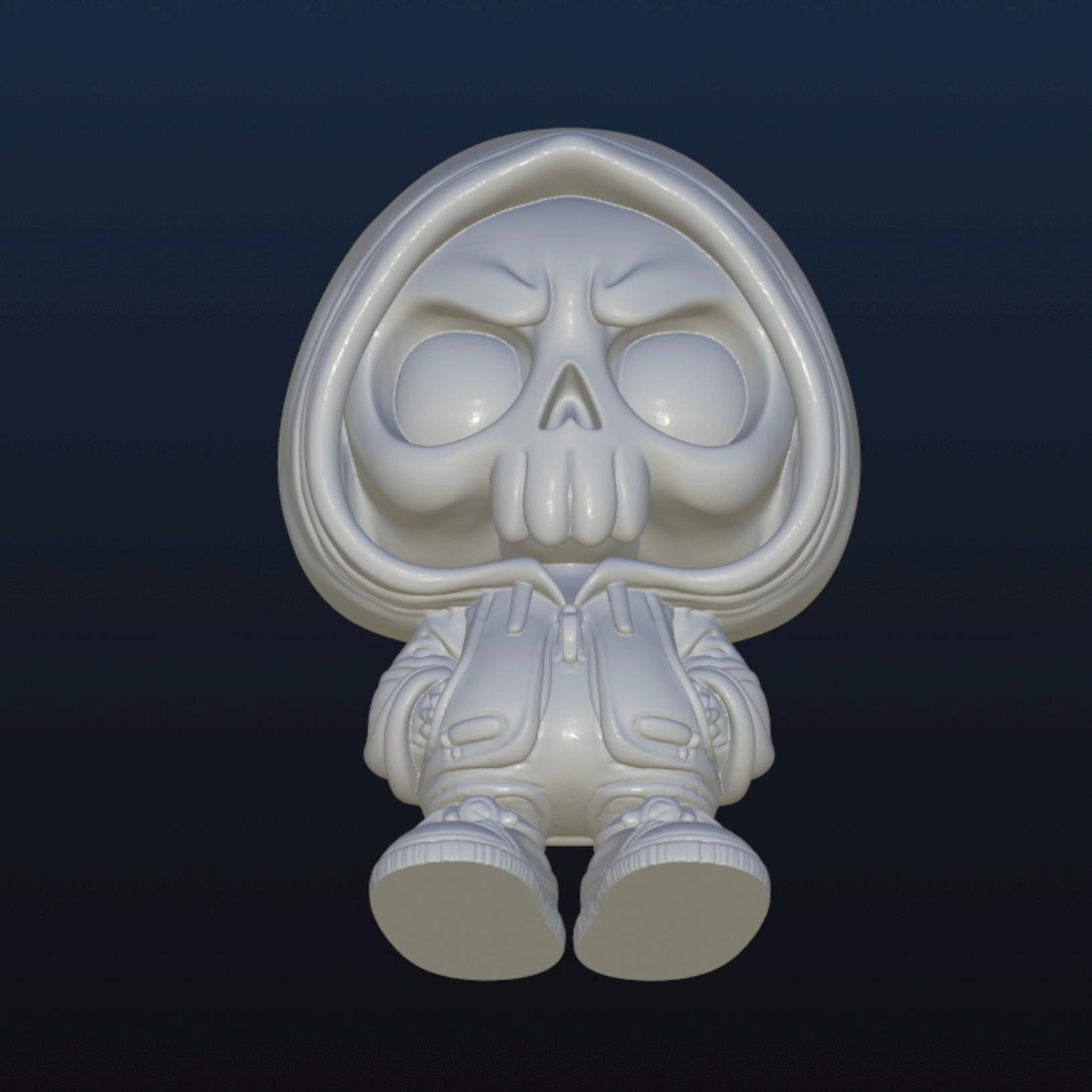 Skull Punk STL, 3D Digital File for 3D Printing, Skeleton Punk, Cute ...