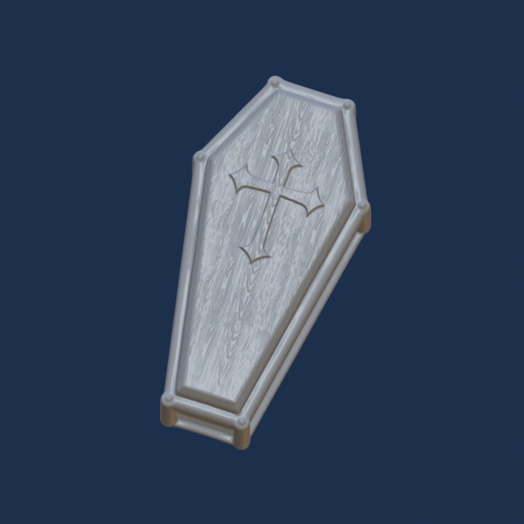 Coffin STL, Cross Design on Coffin, 3D STL Digital File for 3D Printing ...