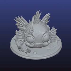 Cute Lantern Fish STL, 3D Digital File for 3D Printing, Chibi, Kawaii ...