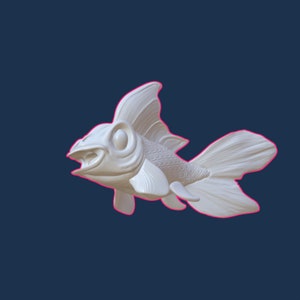 Cute Koi Fish, Cartoon Koi, STL File, Digital File for 3D Printing ...