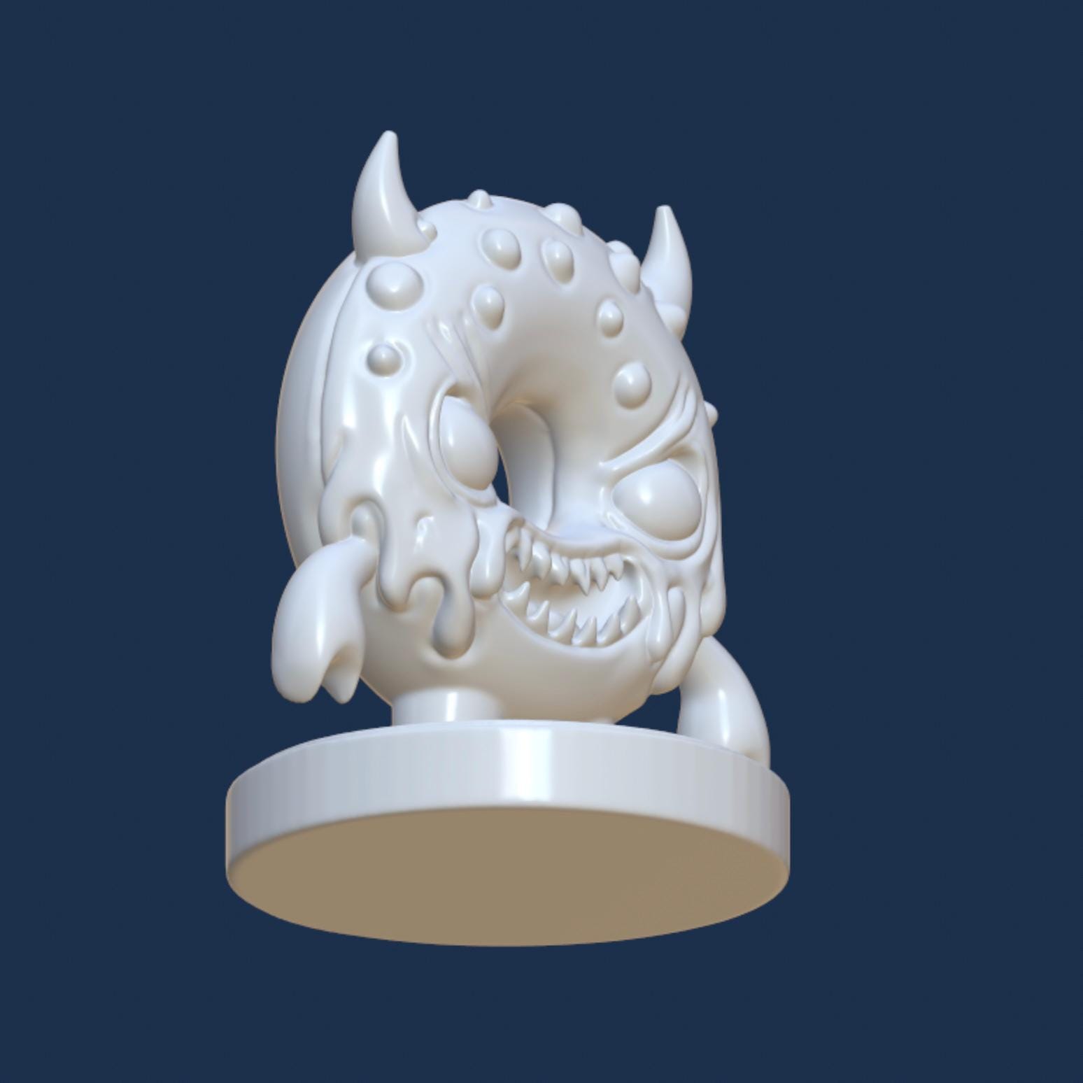Devil Donut STL, 3D Digital File for 3D Printing, Donut, Demon, Cute ...