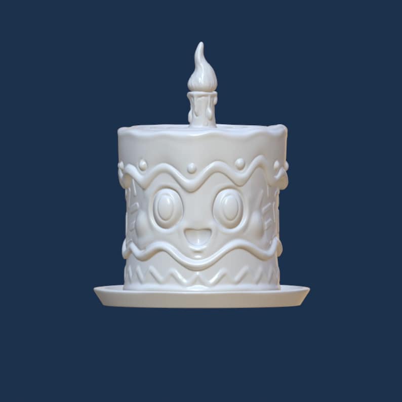 Cute Birthday Cake, STL File, 3D Digital File for 3D Printing, Birthday ...