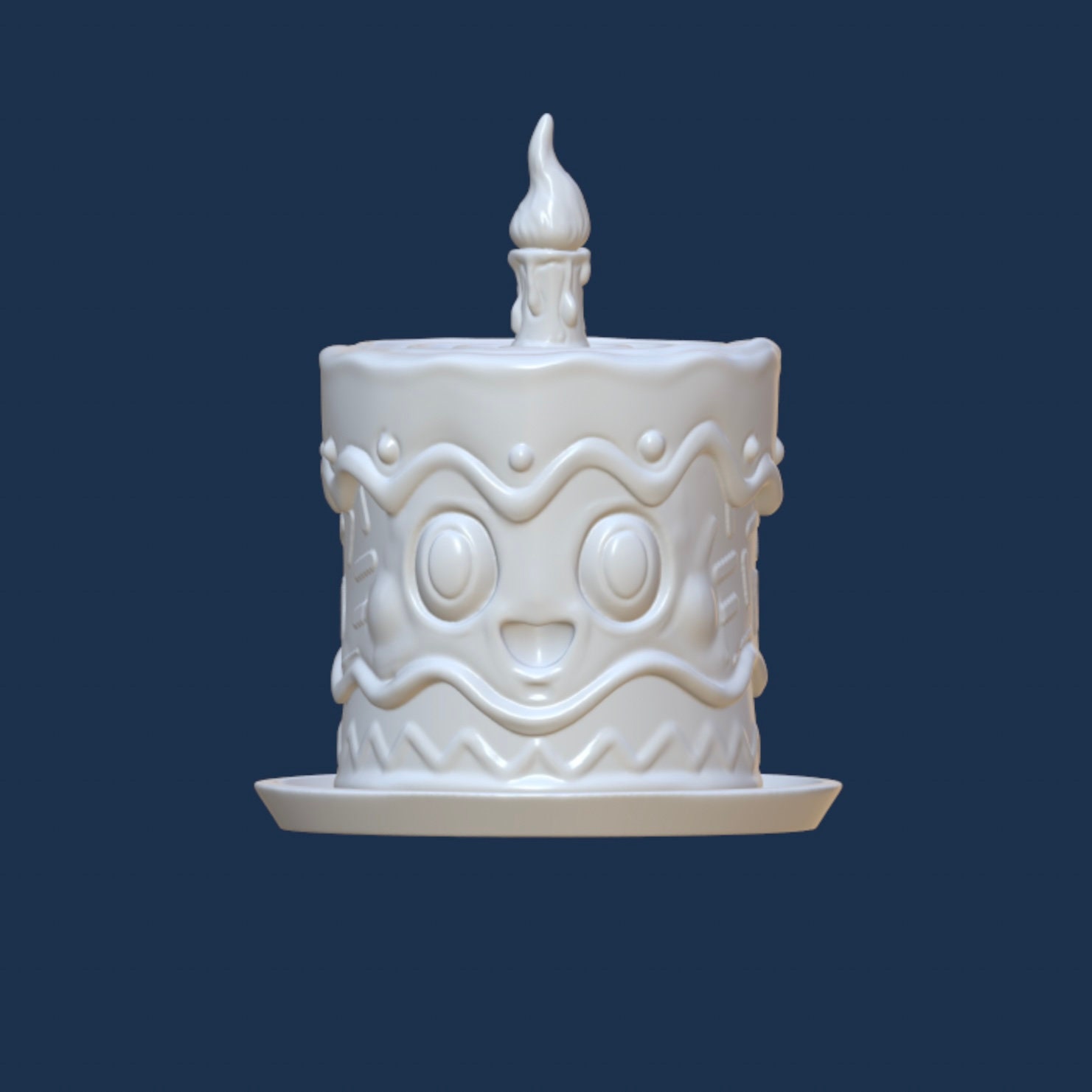 Cute Birthday Cake, STL File, 3D Digital File for 3D Printing, Birthday ...