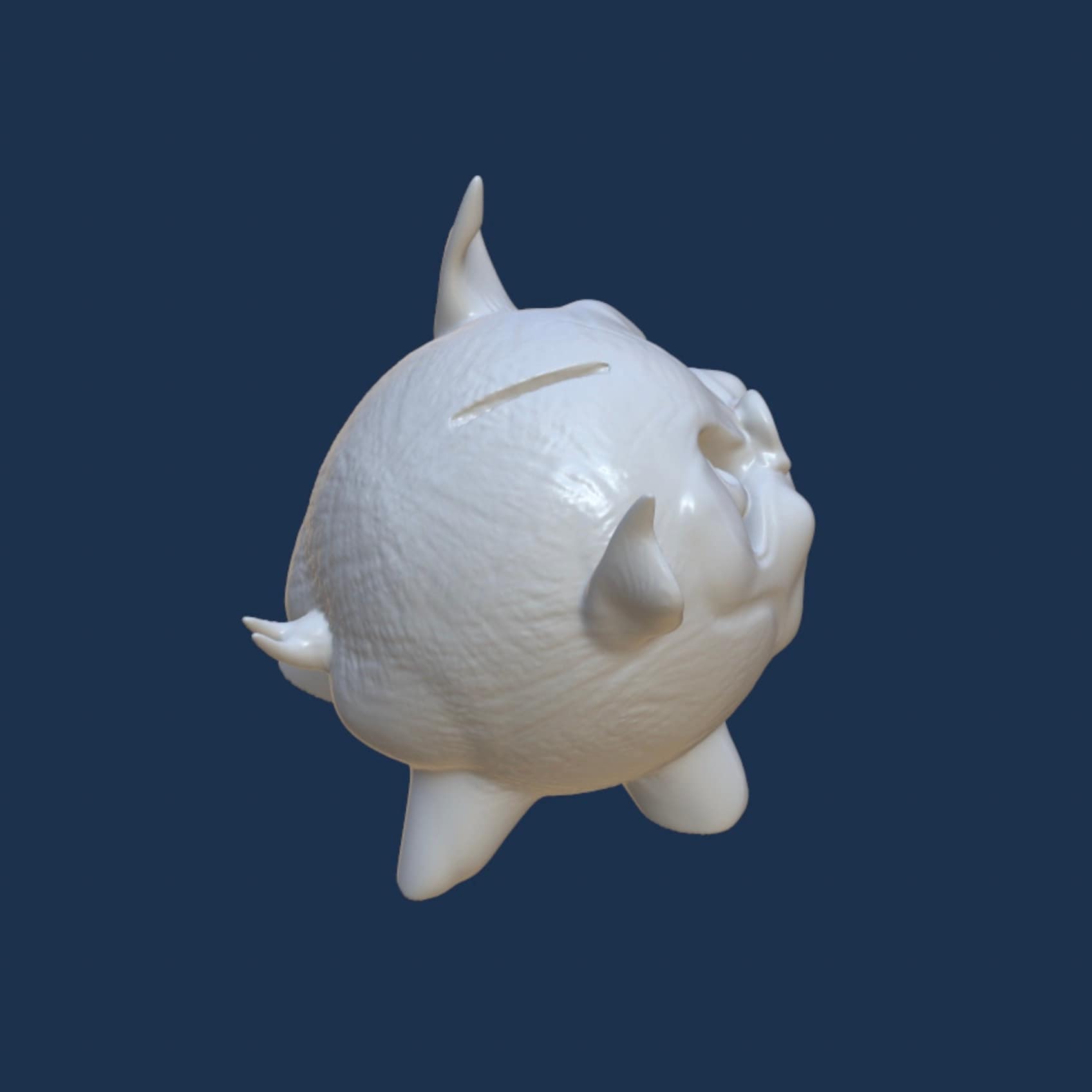 PIGGY BANK, Pig STL File for 3D Printing, Not Hollow, Original Design ...