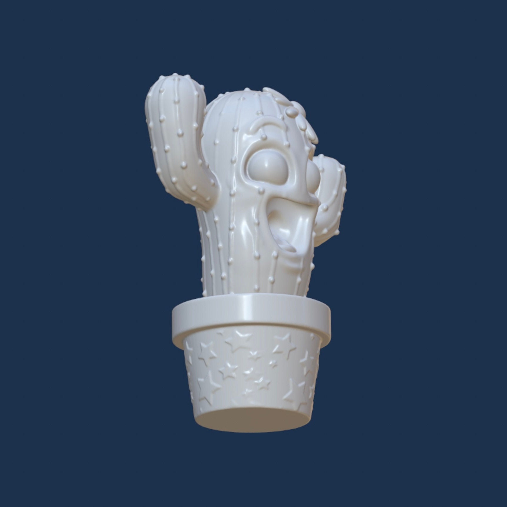 Cactus STL, Happy Cartoon Cactus, 3D STL Digital File for 3D Printing ...
