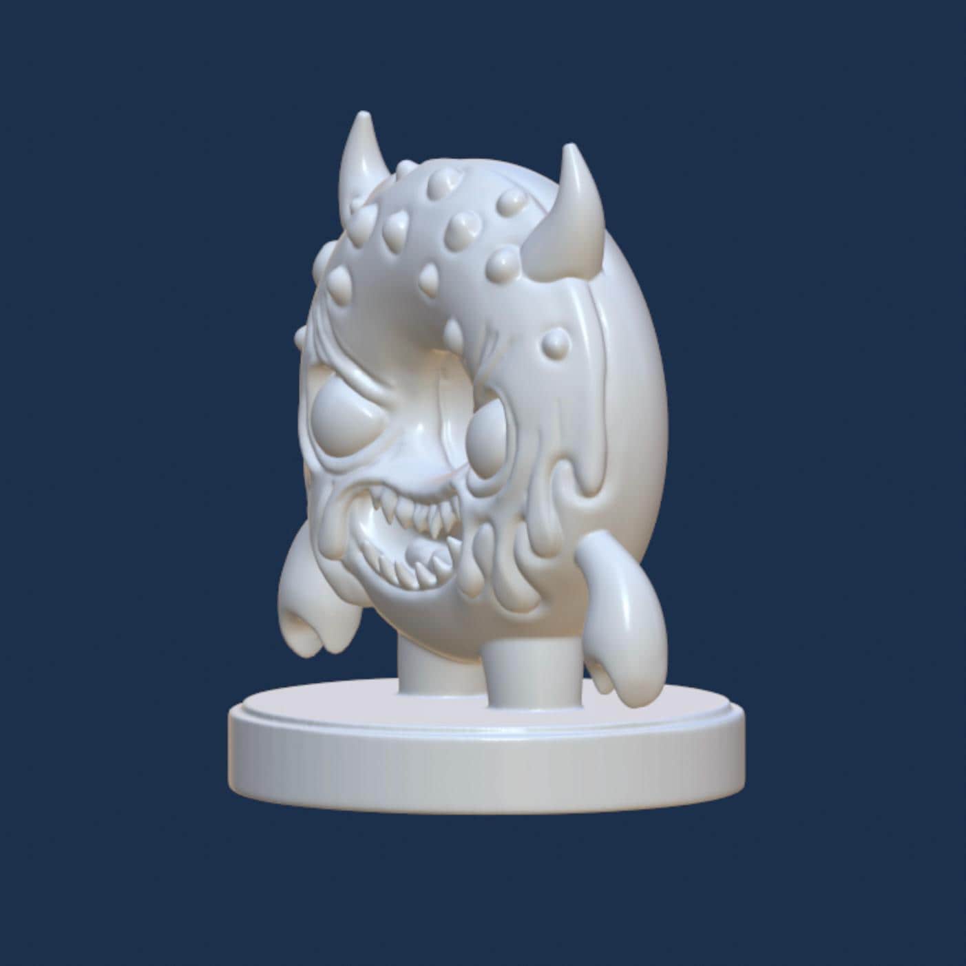 Devil Donut STL, 3D Digital File for 3D Printing, Donut, Demon, Cute ...