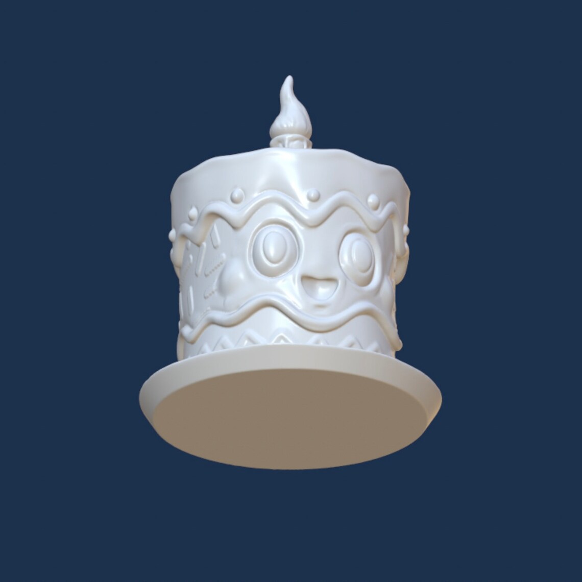 Cute Birthday Cake, STL File, 3D Digital File for 3D Printing, Birthday ...
