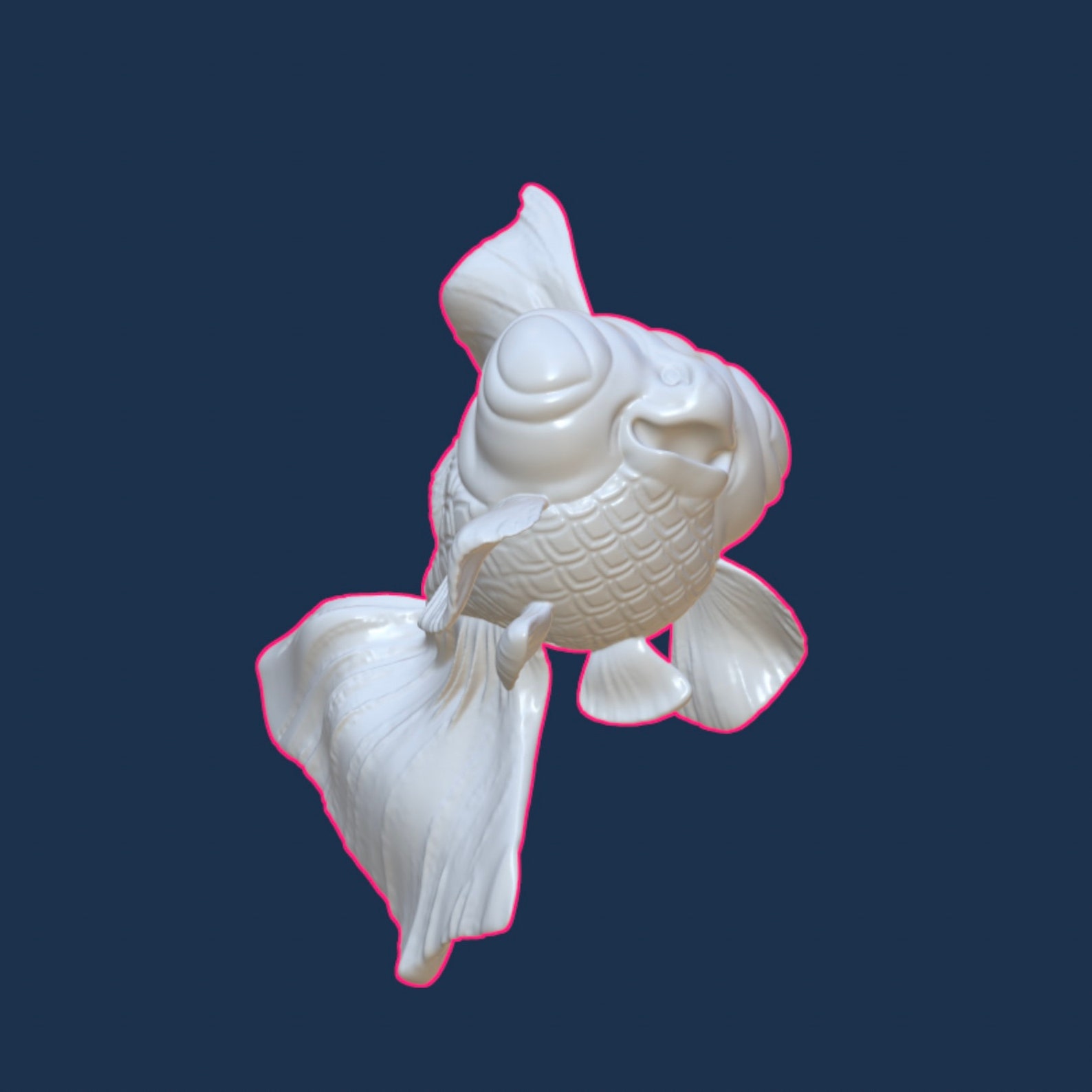 Cute Goldfish, STL File, 3D Digital File for 3D Printing, Cartoon ...