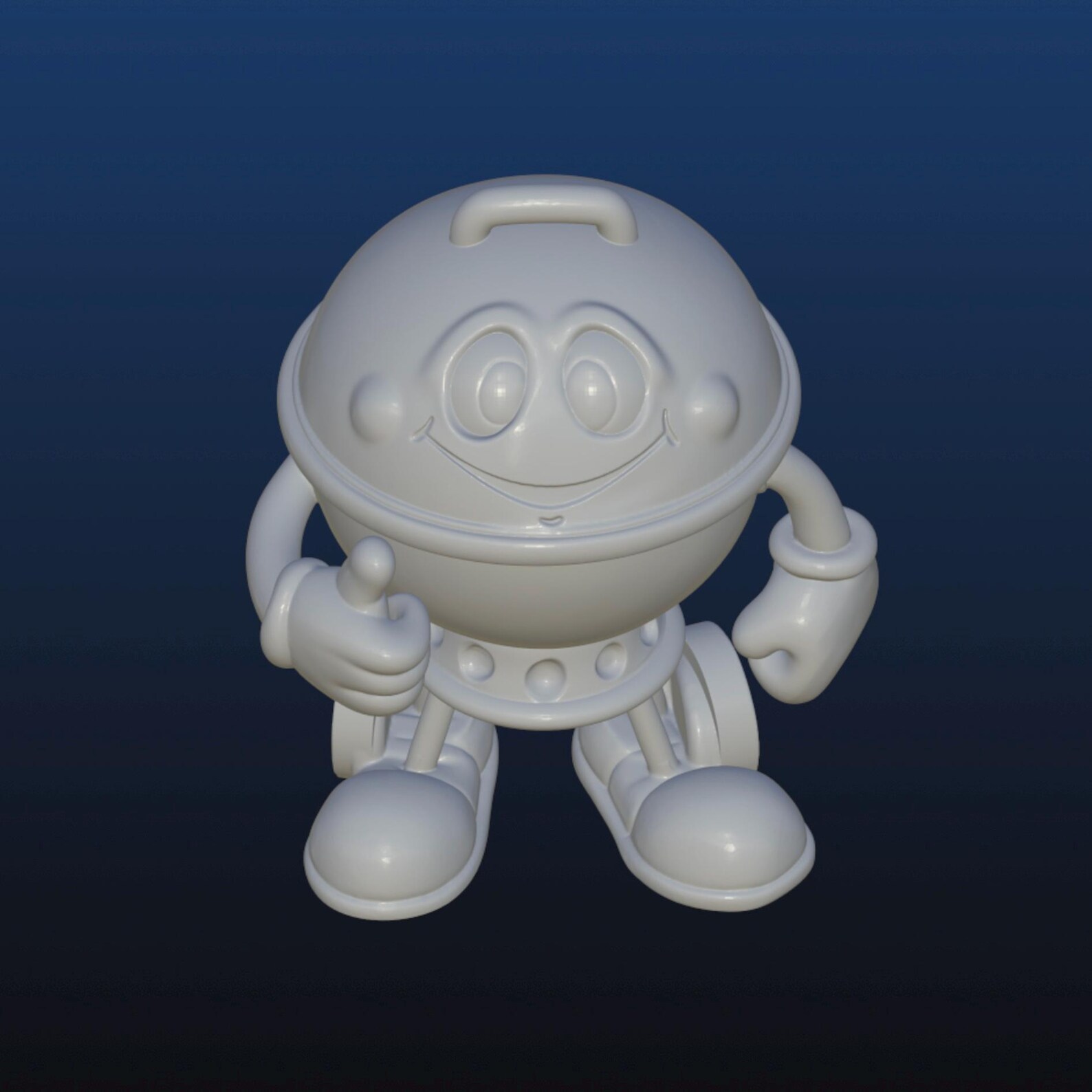 Weber Style Grill Character STL, 3D Digital File for 3D Printing, BBQ ...